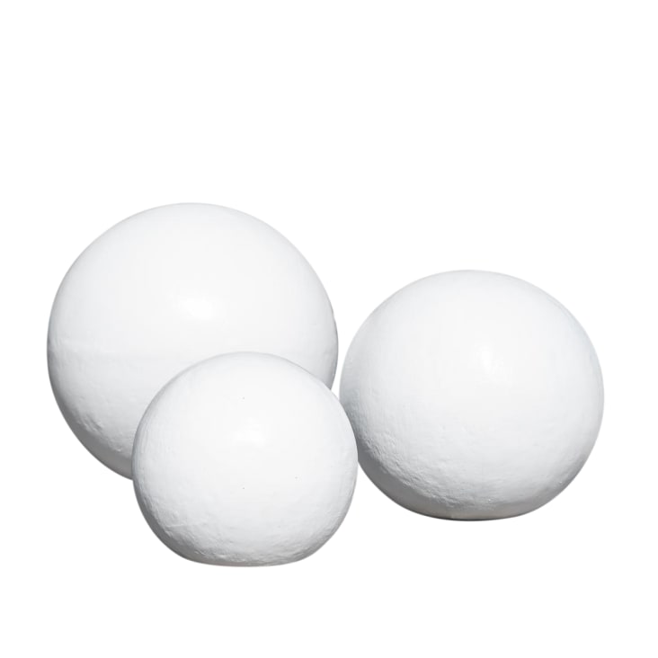 Boules déco design trio blanc | Maisons du Monde