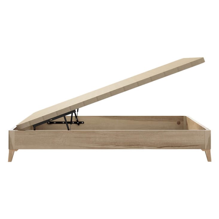 Canapé abatible arcón de madera con patas transpirable - 135x200 cm ...