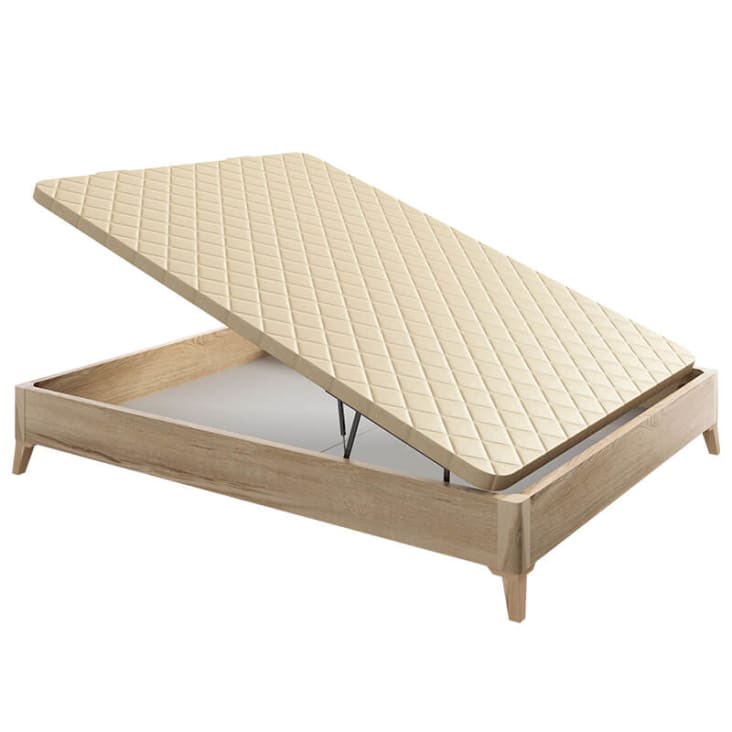 Canapé abatible arcón de madera con patas transpirable - 105x200 cm ...