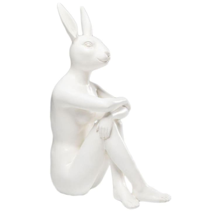 Dekofigur Sitzender Hase aus Polyresin, weiß, H39cm Ganster rabbit ...