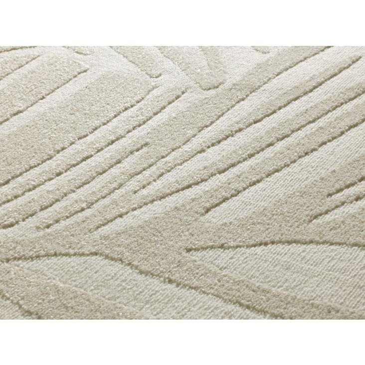 Tapis à relief botanique blanc/crème 133x190 cm Sensation | Maisons du ...