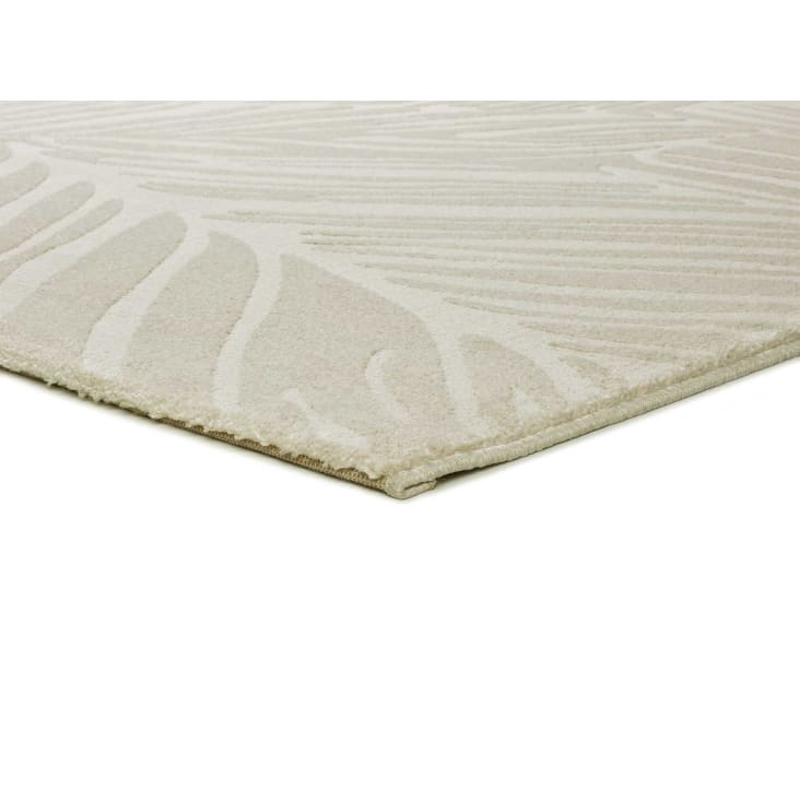Tapis à relief botanique blanc/crème 133x190 cm Sensation | Maisons du ...