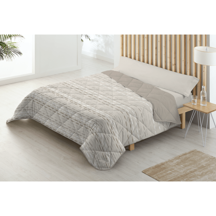 Edredón nórdico estampado reversible dibly beige cama de 135/140cm ...