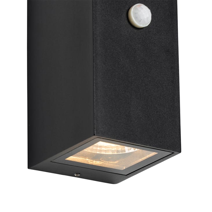Lampe à détecteur extérieur en aluminium noir Baleno | Maisons du Monde