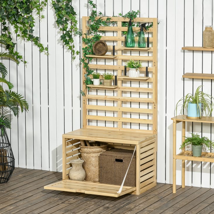 Aufbewahrungsbox Tannenholz Naturholz | Maisons du Monde