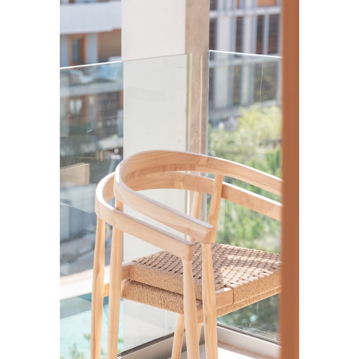 Set de mesa y 4 butacas en madera y ceramica verde 168x87 Bisbal ...