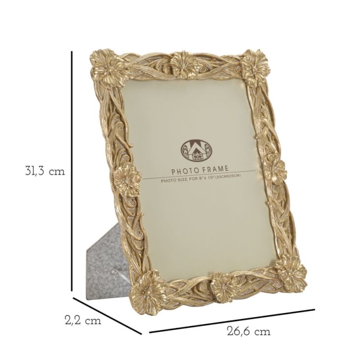 Cornice in resina dorata cm 26,6x2,2x31,3 Twist flo | Maisons du Monde