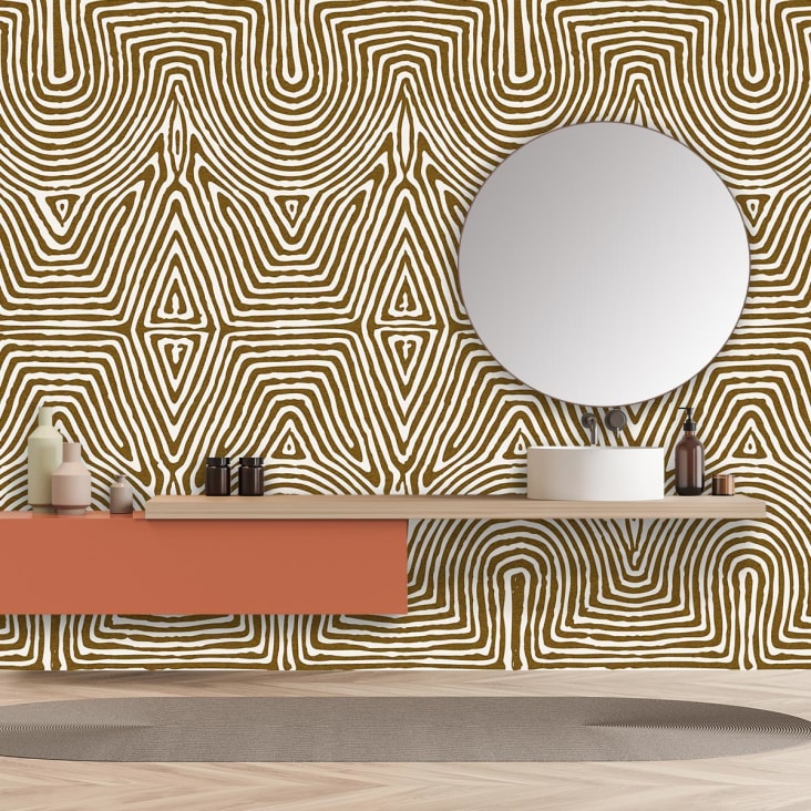 Papier peint motif bogolan 364x270 cm | Maisons du Monde
