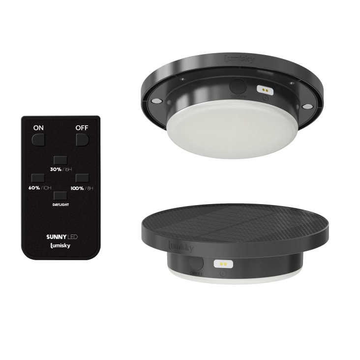 Lampadaire solaire Metal Gris H176cm Rayglow | Maisons du Monde