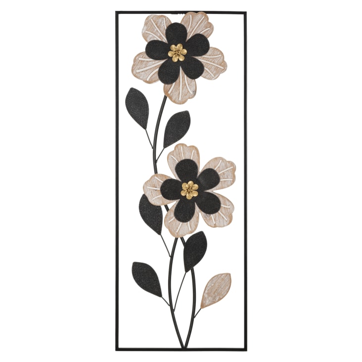 Pannello decorativo 3D in metallo nero con cornice cm 27x2,5x70 Divaker ...