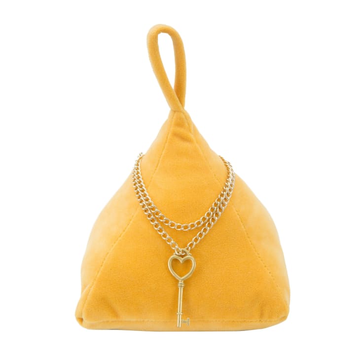 Tope de puerta de tela naranja 14x14x20 cm Triangle | Maisons du Monde