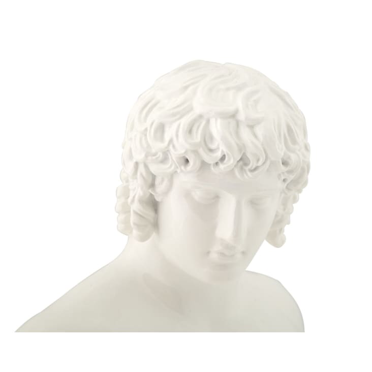 Sculpture d'homme en forme de buste en résine blanche 18x12x25 cm ...