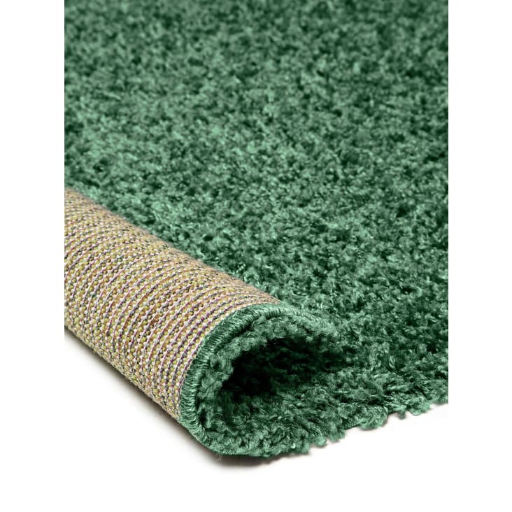 Tapis à poils longs vert 133x190 Swirls | Maisons du Monde