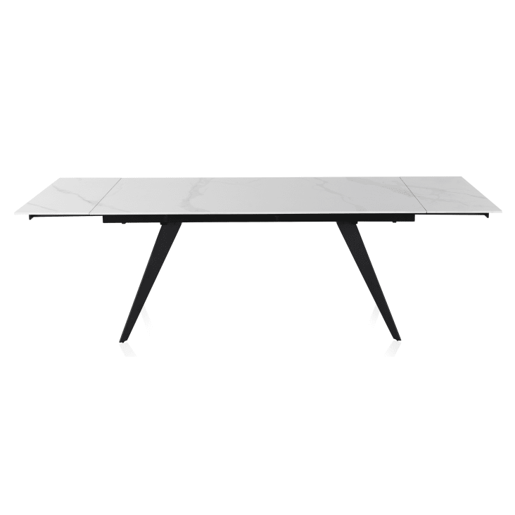 Table à rallonge en céramique blanche 180/260x95 | Maisons du Monde