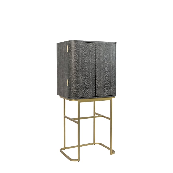 Cassettiera in legno grigio Morgana snake | Maisons du Monde