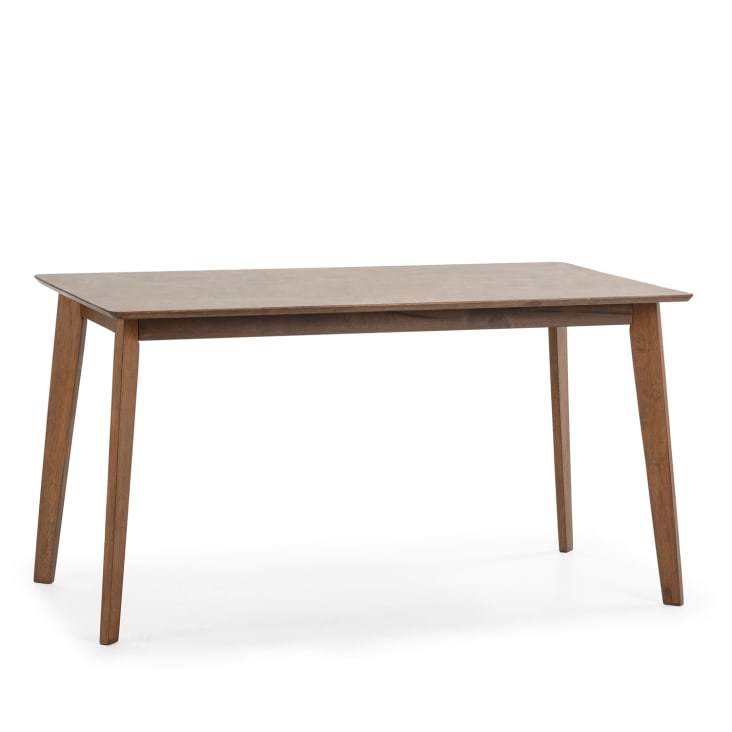 Juego de mesa 140x80 cm y 4 sillas de comedor color nogal Rustic ...