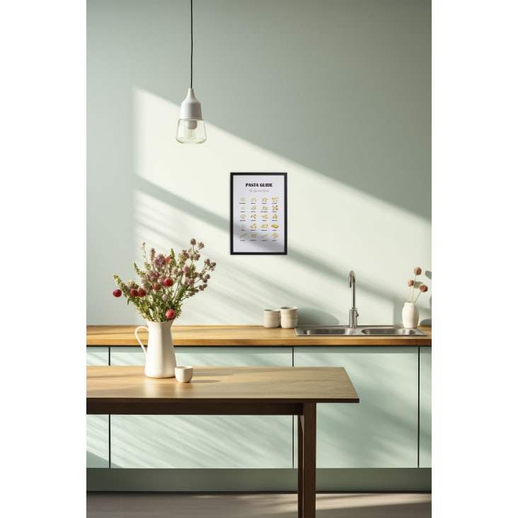 Tableau avec cadre noir 40x30 Guide des Pâtes Moldura negra | Maisons ...