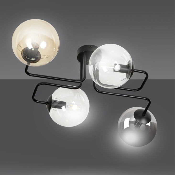 Plafón de techo estilo moderno con esferas de diferente color Vesta ...