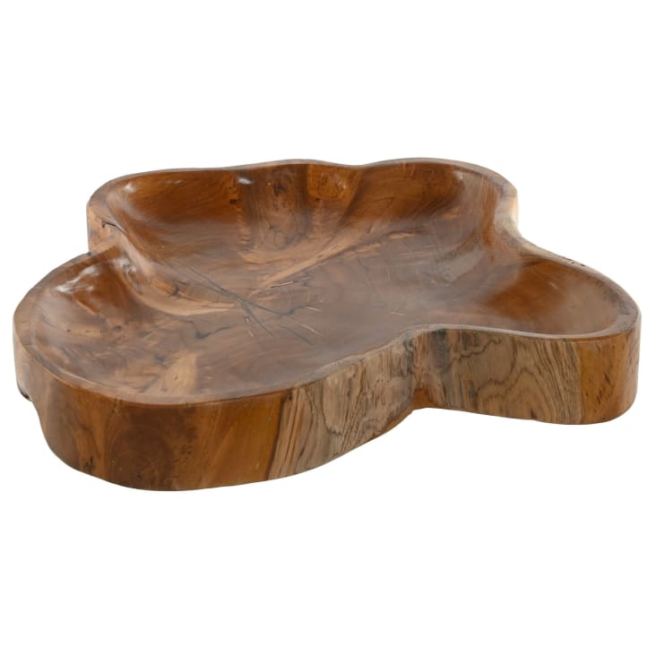 Grande coupelle décorative en teck 40x40x5cm | Maisons du Monde