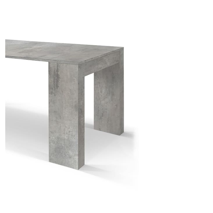 Consolle allungabile in legno, finitura grigio cemento 90×45-90×300 cm ...