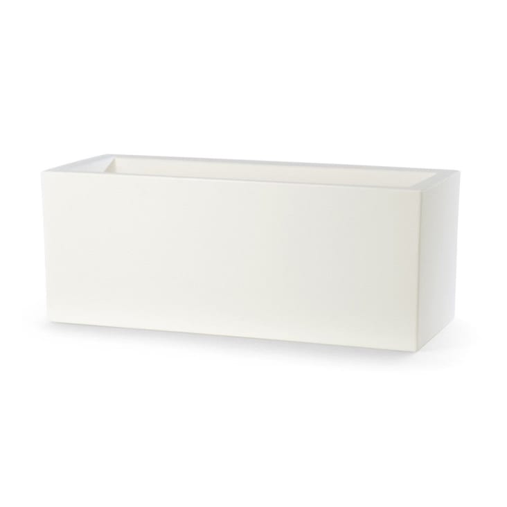 Fioriera rettangolare in resina bianco 60X25 h25 cm Schio cassa ...