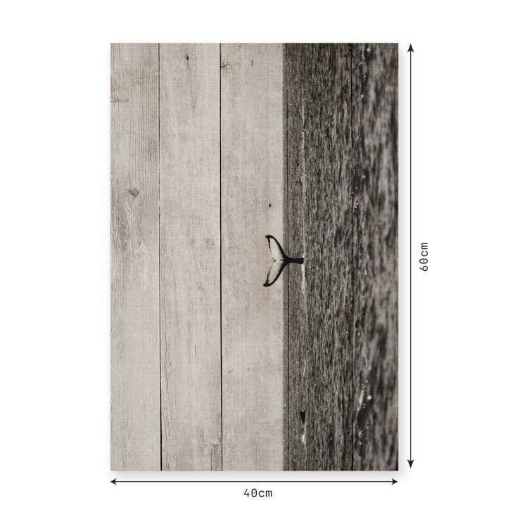 Panel decorativo madera 60x40 ballena en el mar Tabla | Maisons du Monde
