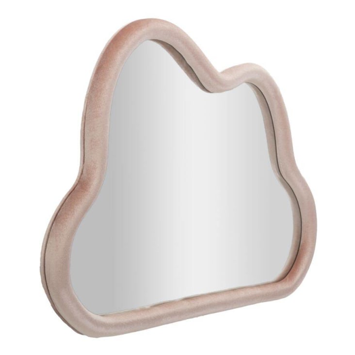 Espejo de pared de terciopelo rosa cm 90x4x60 Cloud | Maisons du Monde