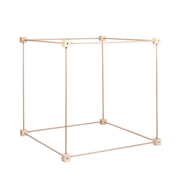 Mètre Cube en bois massif beige 100x100 cm | Maisons du Monde