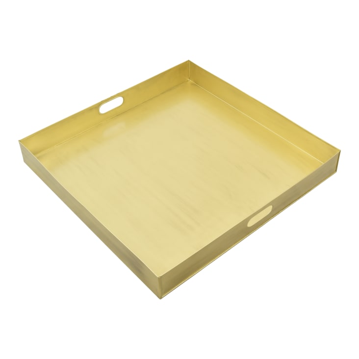 Tablett aus Metall, 60x60 cm, Gold | Maisons du Monde