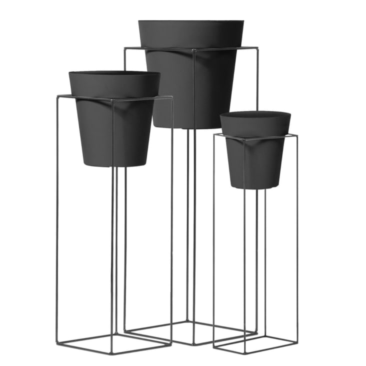 Portavaso Tondo con piedistallo set 3pz grigio Ø h70 cm Arke' up medium | Maisons du Monde