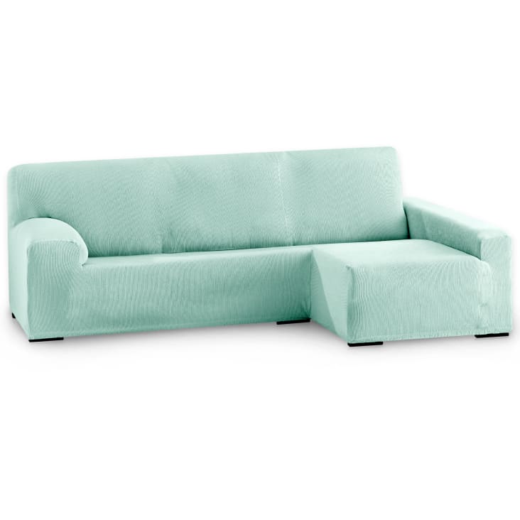 Funda de sofá elástica adaptable. Agua marina chaise largo derecha ...