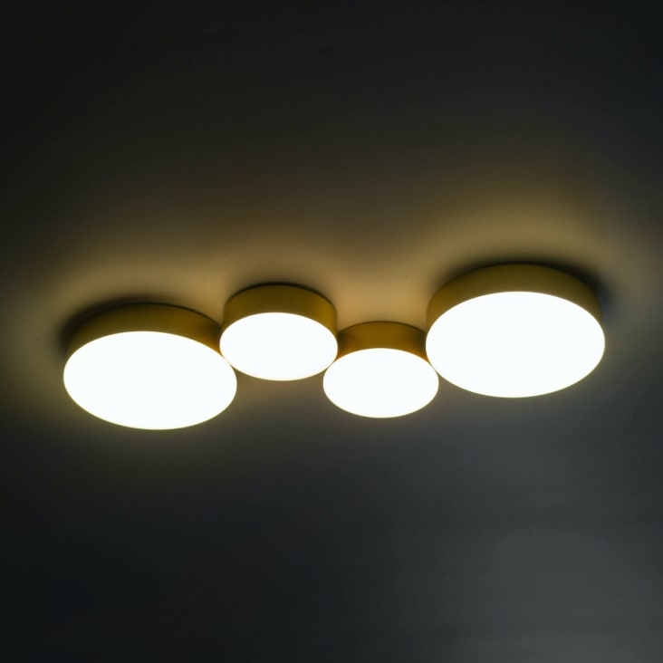 Plafonnier en métal et pvc Doré / Laiton 47 cm Skavi | Maisons du Monde