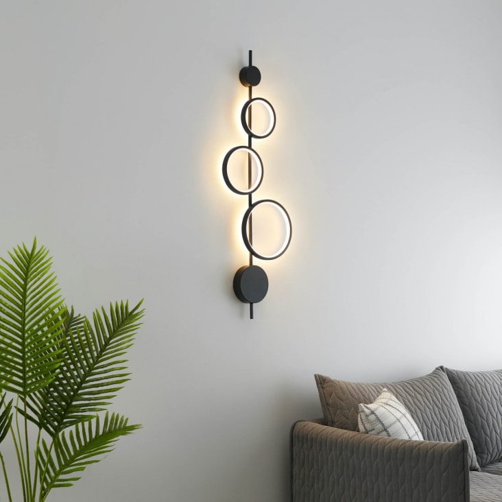 Applique en métal et aluminium noir 106 cm Saretti | Maisons du Monde