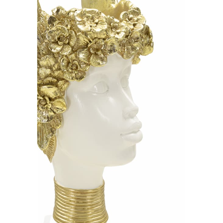Buste de femme en résine dorée 15x14,5x32 cm Athena | Maisons du Monde