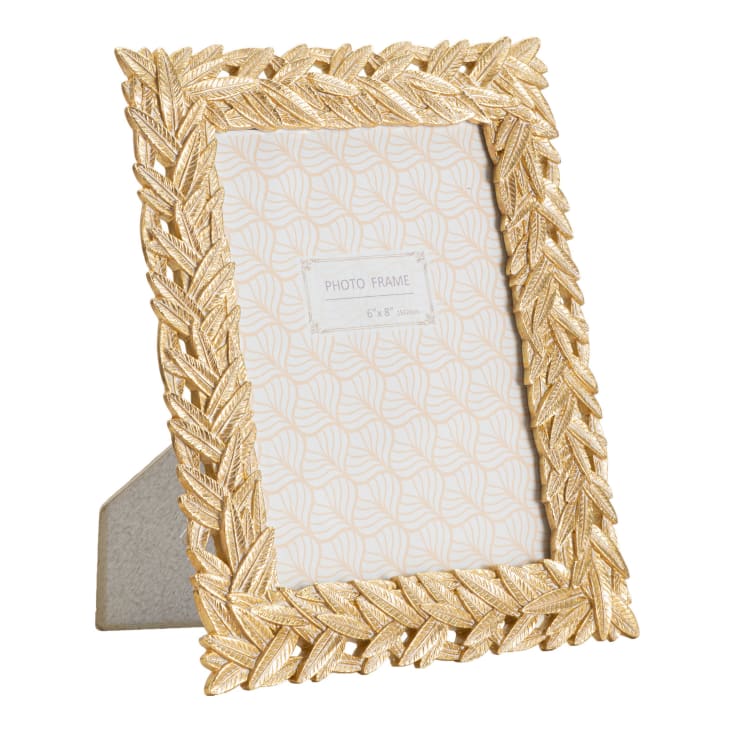 Cornice in resina dorata con foglie cm 21,8x1,8x27 Solis | Maisons du Monde