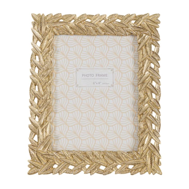 Cornice in resina dorata con foglie cm 21,8x1,8x27 Solis | Maisons du Monde