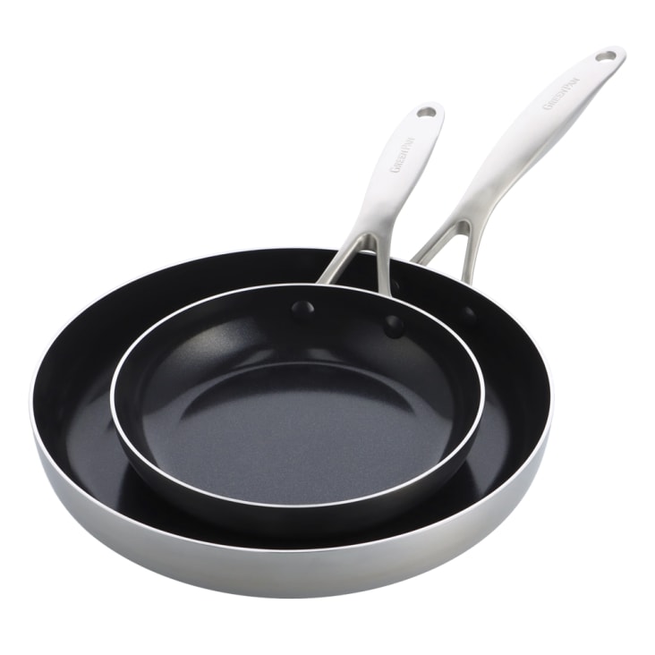 Set de 2 Poêles de 20 et 28 cm collection argent en céramique Geneva | Maisons du Monde