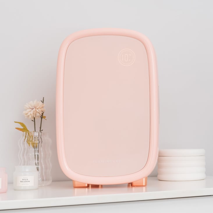 Mini Frigo Cosmétique avec Lumière Intérieure 12L Rose | Maisons du Monde