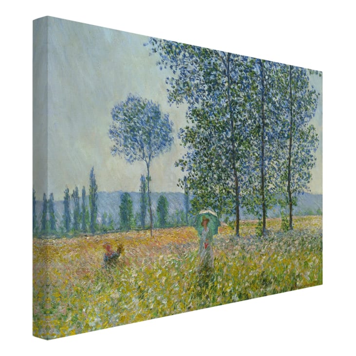 Leinwandbild - Claude Monet - Felder im Frühling, grün 80 x 60 cm ...