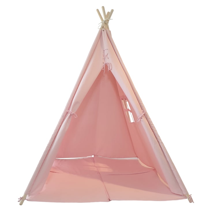 Tipi avec plancher en coton, rose, 120x120 cm Alba | Maisons du Monde