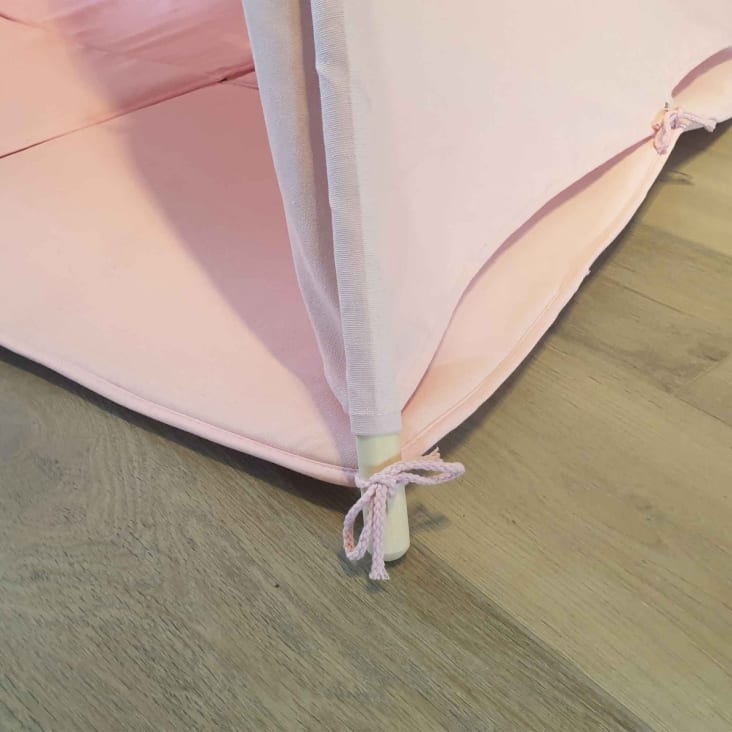 Tipi avec plancher en coton, rose, 120x120 cm Alba | Maisons du Monde