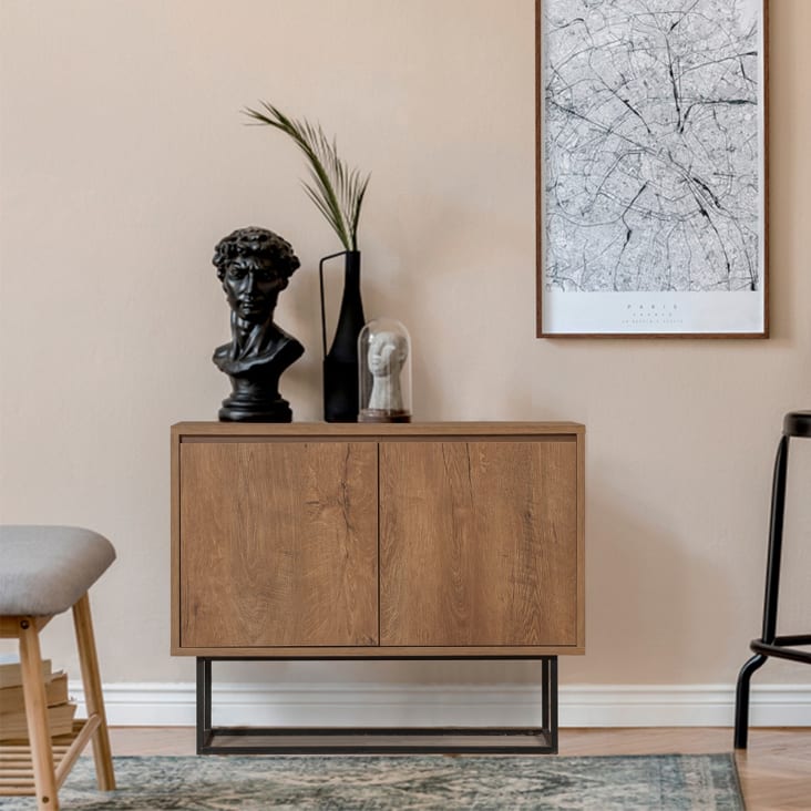 Buffet 2 portes décor noyer - L90 cm Zuri | Maisons du Monde