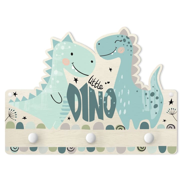 Kindergarderobe Holz - Dino Pastell, grün 40 x 30 cm | Maisons du Monde