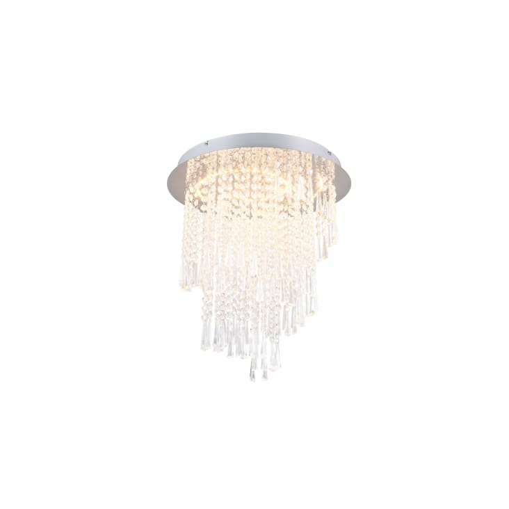 Plafoniera LED con pendenti, metallo cromato, D 45 cm Pomp | Maisons du ...