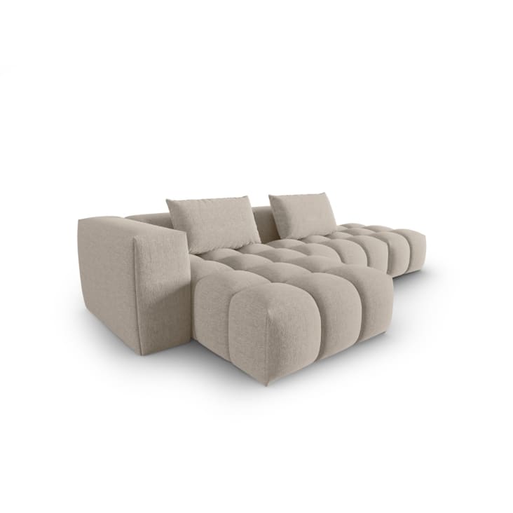 Sofá esquinero modular izquierdo 4 plazas de tejido estructural arena ...