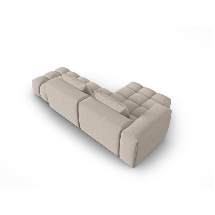 Sofá esquinero modular izquierdo 4 plazas de tejido estructural arena ...