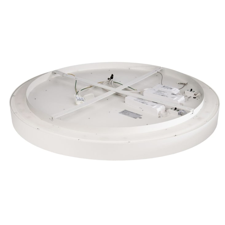 Plafoniera tonda LED dimmable 92W luce CCT interni metall bianco Ø80cm ...