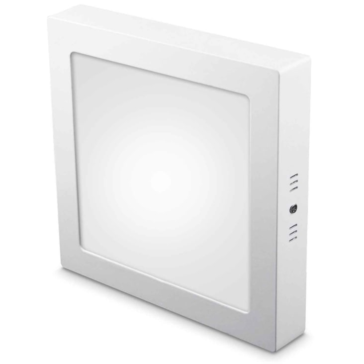 Plafoniera LED soffitto quadrata luce 3000K 25W alluminio bianco 30cm ...
