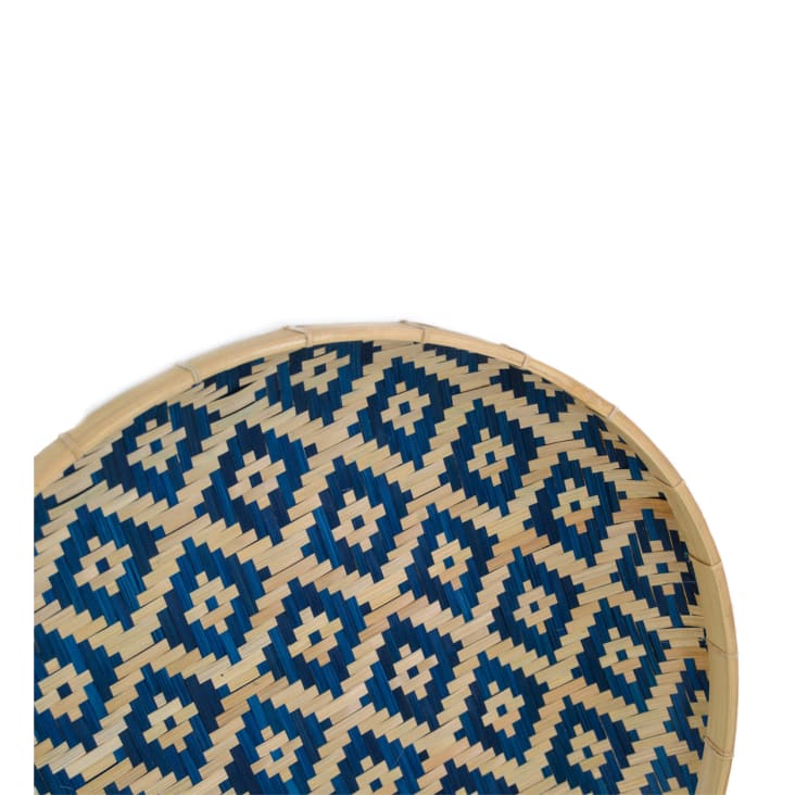 Set di 2 vassoi rombo in bambù bicolore Ø 55 cm Davos | Maisons du Monde