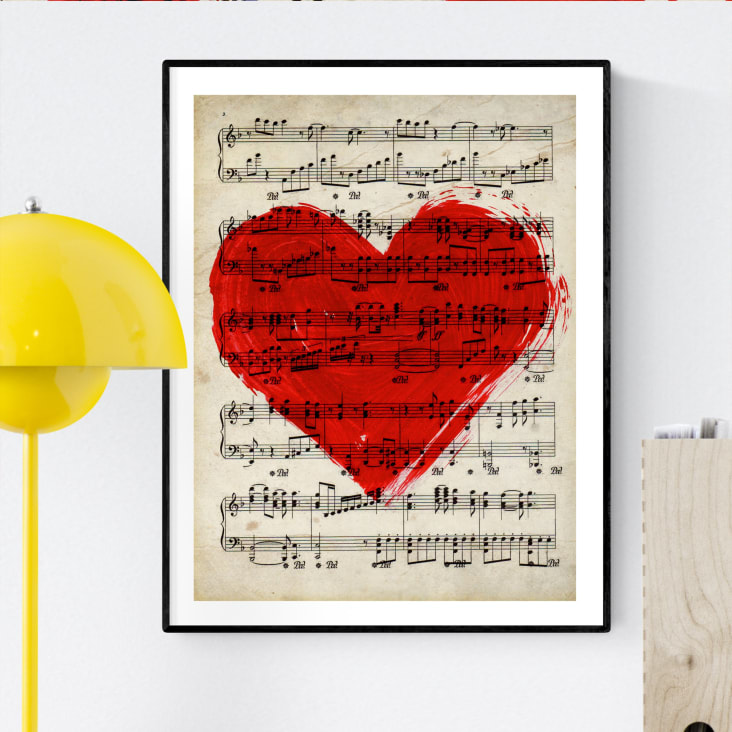 Lamina, impresión en papel, sin marcos, a3 Corazon | Maisons du Monde